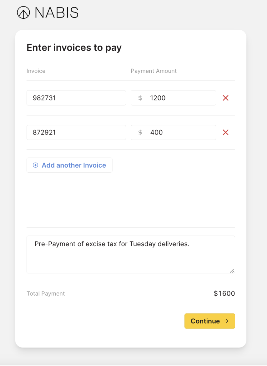 BillPay Portal – Nabis Support